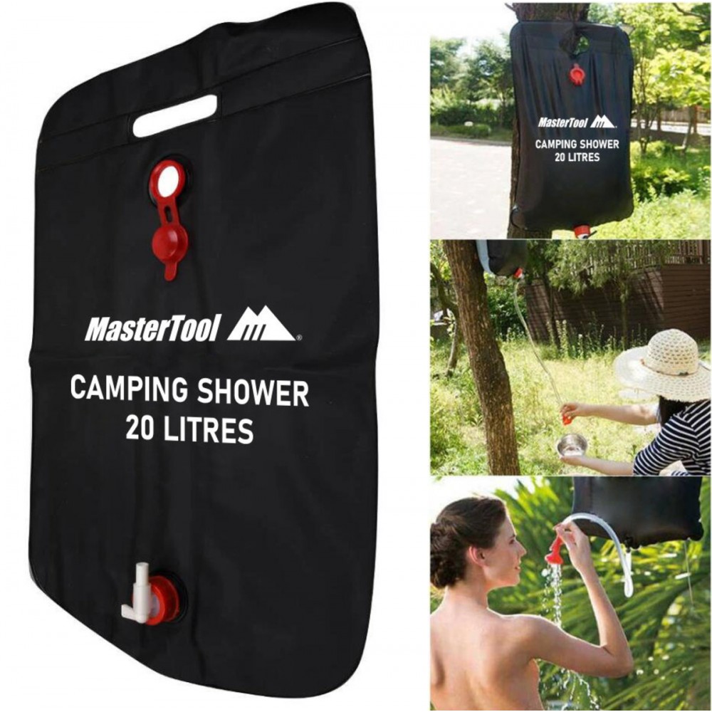 MasterTool-淋浴袋-20L，野外摺疊水袋，戶外太陽能熱水袋