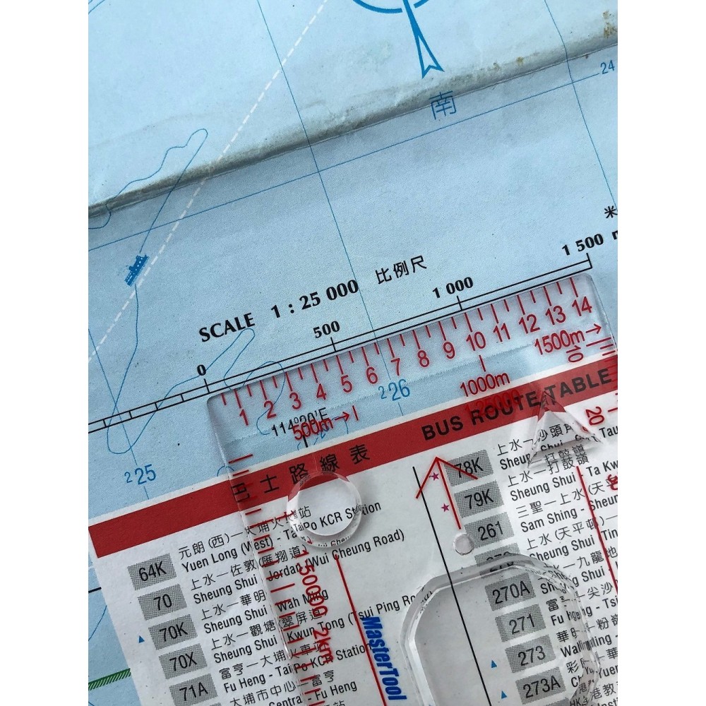 MasterTool-地圖指南針，地圖尺，比例尺，放大鏡 - Expedition Map Compass